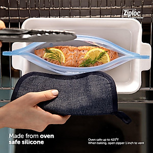 Ziploc Endurables Medium Container, 4 Cups, Reusable Silicone Bags and Food Storage Meal Prep Containers for Freezer, Oven, and Microwave, Dishwasher Safe