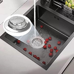 3PCS - Windran Kitchen Sink Drain Strainer, Upgraded Double-Layer Safe Design for Most Kitchen Sink Drain Basket, (4.5 Inch)