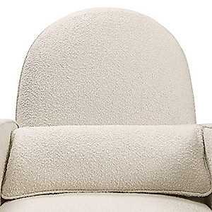 Nursery Works Compass Rocker in Ivory Boucle with Rose Gold Legs, Greenguard Gold and CertiPUR-US Certified