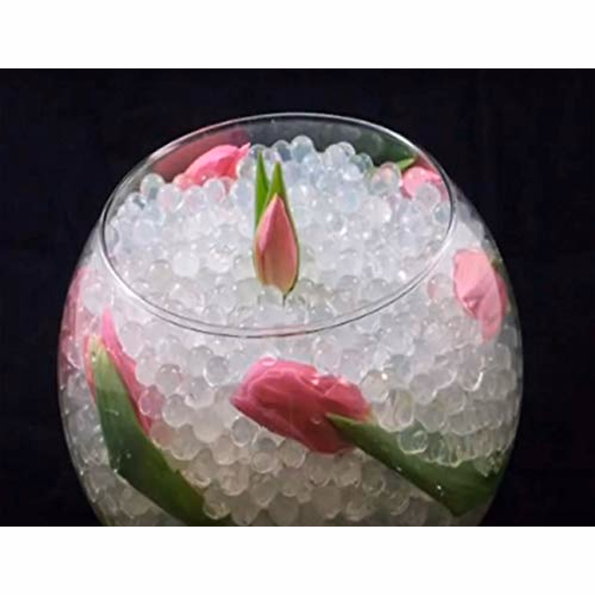 SooperBeads 20,000 Vase Filler Beads Gems Water Growing Crystal Clear Translucent Gel Pearls For Vases, Wedding Centerpiece, Floral Decoration, Plants, Kids Sensory Play Water table activities (Clear)