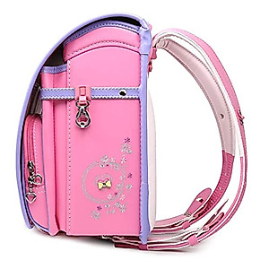 Randoseru Ransel backpack automatic Japanese school bag boys girls PU leather light weight Rain Cover