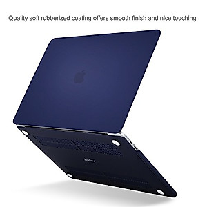 ProCase for MacBook Pro 15 2019 2018 2017 2016 A1990/A1707 with Touch Bar, Hard Shell Case and Keyboard Cover for 2016-2019 MacBook Pro 15" -Darkblue