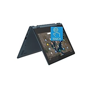 Lenovo Chromebook C340 2-in-1-11.6" HD Touchscreen - Celeron N4000-4GB - 128GB Storage(64GB eMMC+64GB SA Flash Card) - Blue (Renewed)