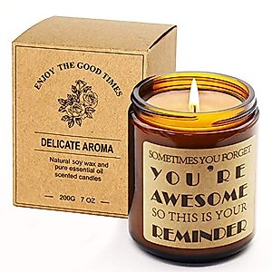 Aromaflare Lavender Scented Candles Gifts for Women Jar Aromatherapy Candle Encouragement Relaxing Gift for Mothers Day, Birthday, Graduation, Anniversary
