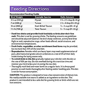 Mazuri | Softbill Diet for Iron-Sensitive Birds | 2 Pound (2 LB) Bag