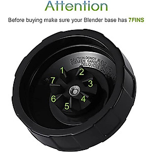 Ninja Blender Replacement Parts 7 Fins Ninja Blender Blade, URSUMER Ninja Blender Parts for Ninja Blender Cups Compatible with Nurti Ninja Blenders Auto iQ BL450-30 BL642-30 BL482-30 BL682-30 ect.