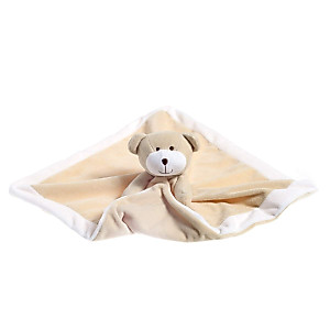 Apricot Lamb Luxury Snuggle Plush Teddy Bear Infant Stuffed Animals Security Blanket Nursery Character Blanket (Yellow Teddy Bear, 14 Inches)