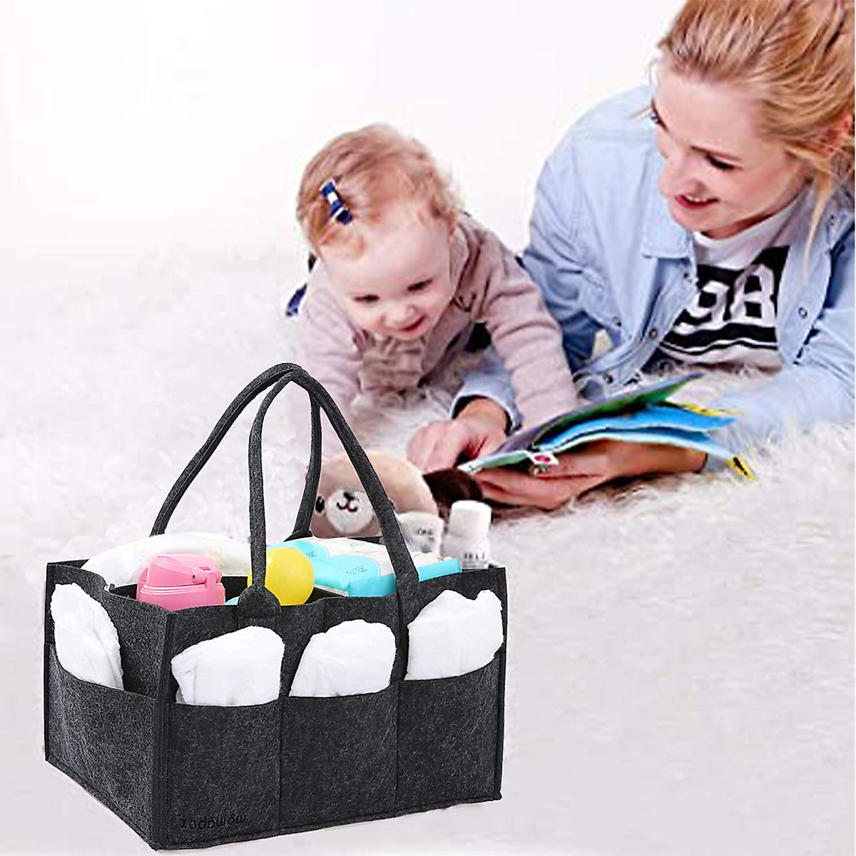Felt Diaper Bag-Portable Diaper Bag-Kindergarten Storage Box|Handicraft Storage Bag