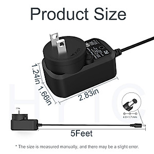 F1TP 15W Replacement Power Cord for Echo Dot 3rd Generation, Echo Dot 3rd 4th Gen with Clock, Echo Show 5, Echo Dot with Clock, Echo Spot, Echo TV Cube 6.6Ft Power Cord