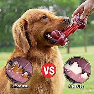 Apasiri Tough Dog Toys for Aggressive Chewers Large Breed, Dog Chew Toys, Durable Dog Toys, Dog Bones Made with Nylon and Rubber, Big Indestructible Dog Toy, Medium Puppy Chew Toys Teething chew Toys