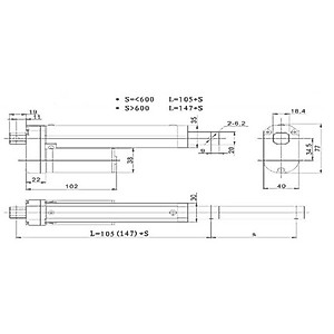 BEMONOC DC Linear Actuator Motor 24V 300mm 12" Stroke 16mm/s Speed 600N 132Lbs Force