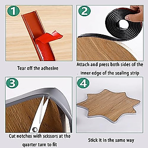 LOVEDELU U-Shape Edge Banding,5m Soft Self Adhesive Veneer Edge Banding, Collapsible Edge Protector,Counter Edging for Cabinet Repair,Furniture Protection,28mm