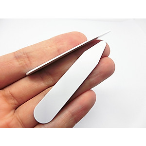 Lary 28 Pcs Plastic Collar Bones Shirt Stays in Glass Bottle Length 2 inches