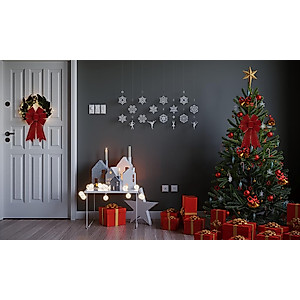 Threetols 10 Yards Red Velvet Wired Edge Ribbons, 2.5inch Red Velvet Solid Ribbon Gilt Edged Burlap Ribbon for New Year Birthday Party Wrapping DIY Craft Decoration Wreaths Bow