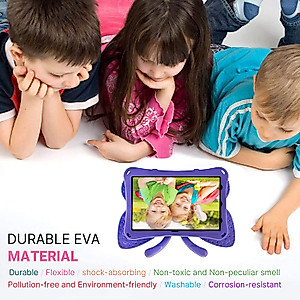Simicoo Fire HD 10 Kids Tablet 11th Gen 2021 2023 Case 10.1 Cute Butterfly Kids Pro Case with Stand Light Weight EVA Rugged Shockproof Heavy Duty Kids Friendly Full Cover for Kids Girls (Purple)
