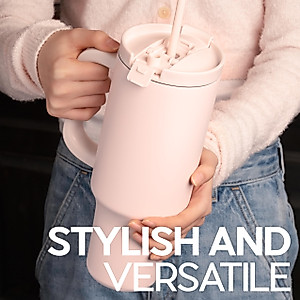 New Girl Mom Gifts, First Time Mama Cup - Retro Design - 40oz Insulated Stainless Steel Tumbler with Handle for Mommy to be, Beautiful Mothers Day Present, In My Era Coffee Mug Water Bottle