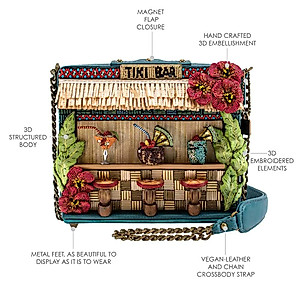 Mary Frances Tiki Bar Womens Crossbody Handbag, Multi,One Size