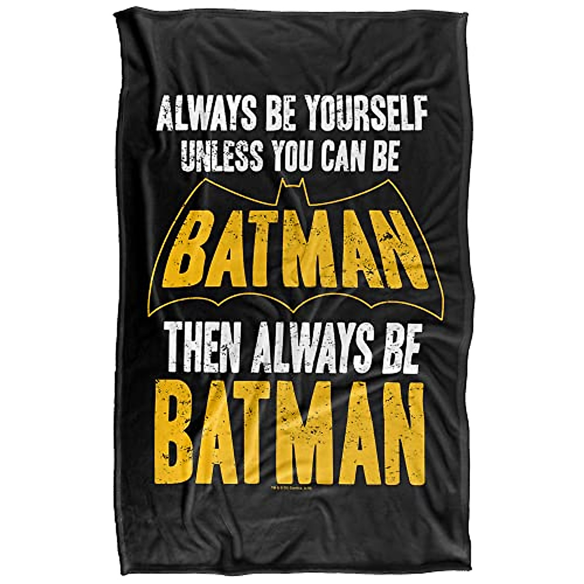 Batman Be Batman Silky Touch Super Soft Throw Blanket 36" x 58",Be Batman
