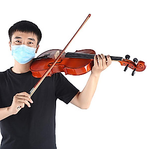 Viola, Spruce Solid Wood Viola with Bow Case Rosin Color Stringed Instrument VA35 16 Inch