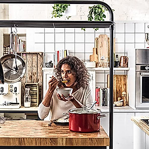 KitchenAid Steel Core Enamel 16cm/1.3 Litre Saucepan, Empire Red