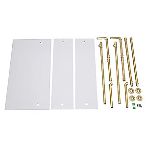 LOYALHEARTDY Wall Mount Ladder Desk Industrial Computer Desk with Shelves White and Gold Desk Writing Study Table Home Office Computer Table 3-Tier Wall Ladder Desk