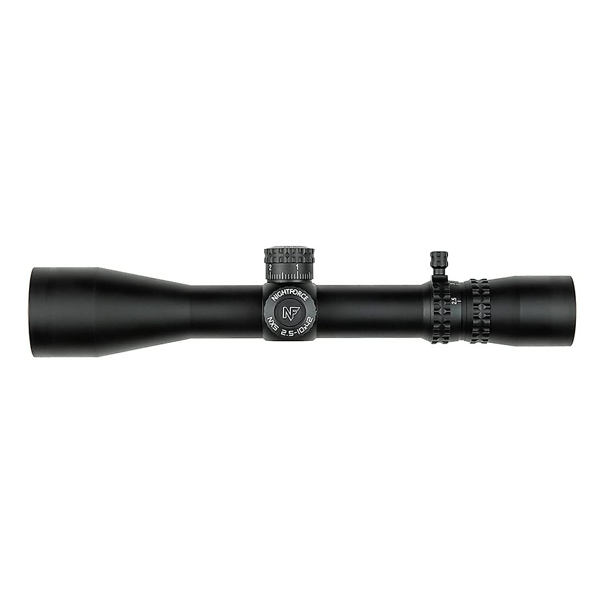 NIGHTFORCENXS 2.5-10x42mm F2 30mm Tube Durable Precise Accurate Black Gun Scope - ZeroStop Parallax Adjustable Second Focal Plane Illuminated Hunting Scope, Moar - 30 MOA (C458)