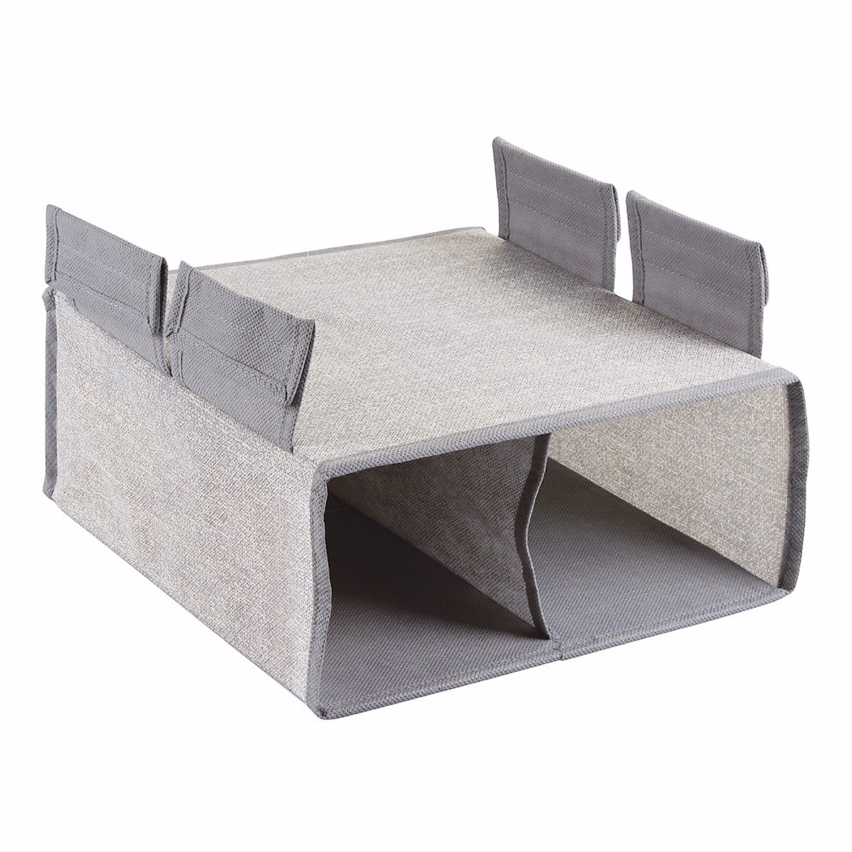 InterDesign Aldo Fabric Hanging Closet Storage Organizer, 2 Compartments