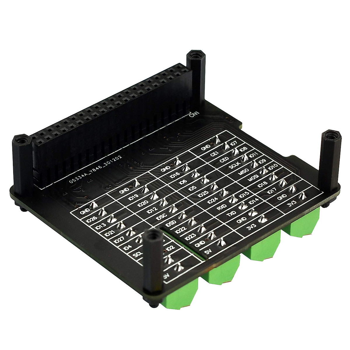 HCDC RPi GPIO Status LED & Terminal Block Breakout Board HAT for Raspberry Pi A+ 3A+ B+ 2B 3B 3B+ 4B