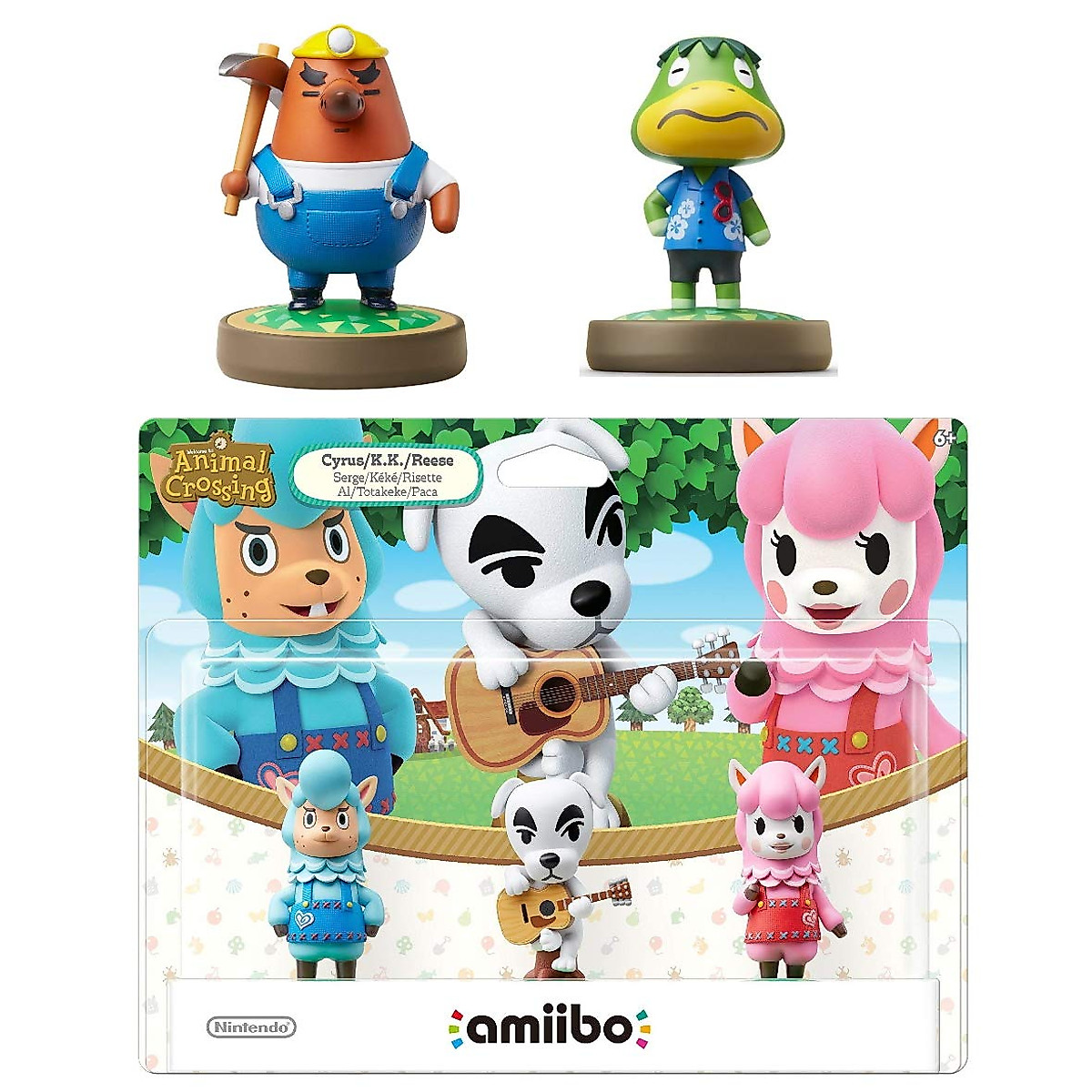 Animal Crossing Series 3-Pack Amiibo (Animal Crossing Series) - Mr. Resetti - Kapp'n Amiibo Bundle for Nintendo Switch - 3DS - Wii U (Bulk Packaging)