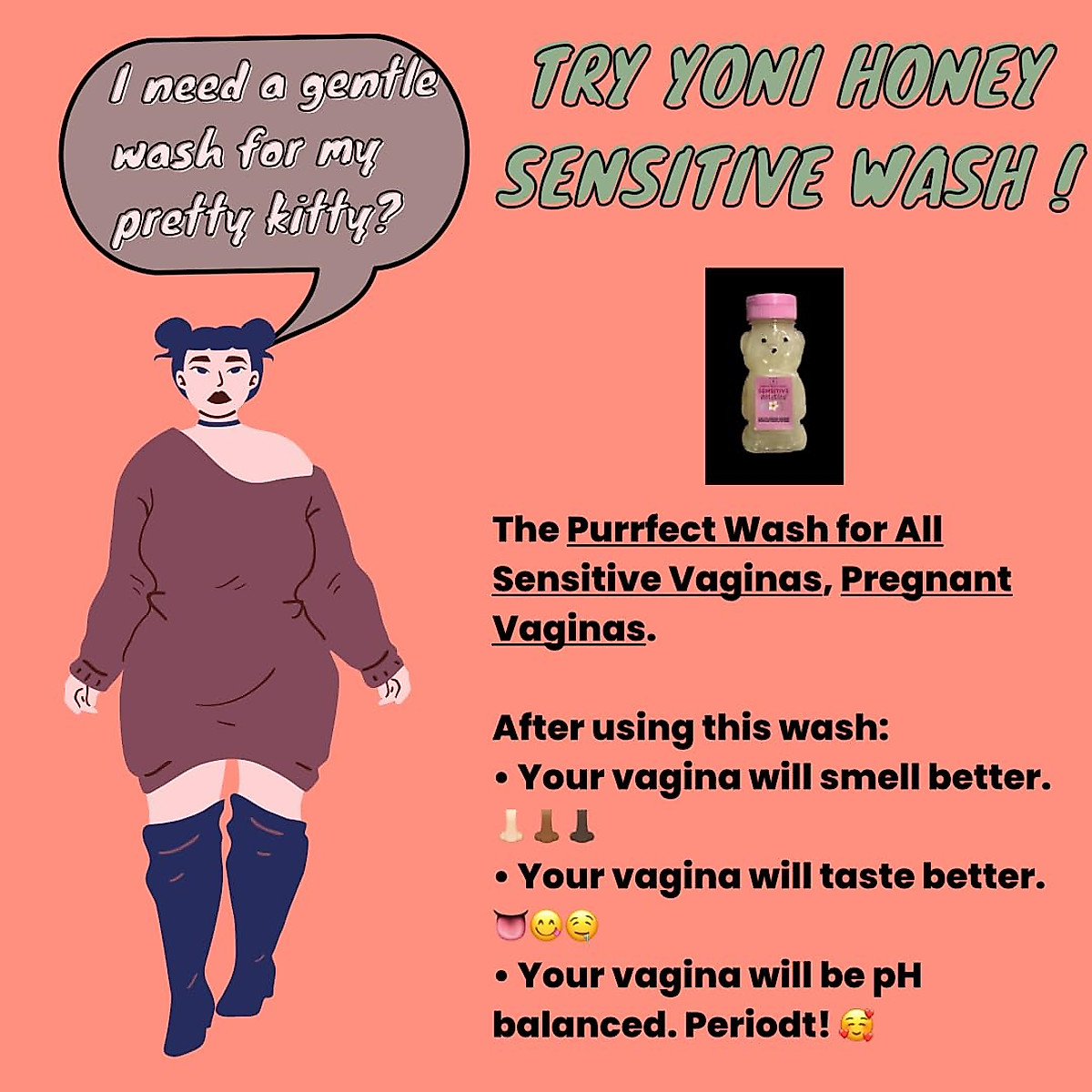 Pretty Kitty Boxx, Ph Balanced Daily Feminine Wash, Aloe Vera, Oregano, Chamomile Extract, Peppermint, Rosemary, 6.8, Fl Oz, (Pack Of 1) White