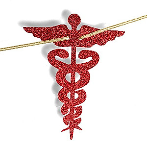 Happy Match Day Banner, Residency Match/Congratulations You Matched Decorations, Congrats on Matching, Doctor Graduation Party Decorations 2023 Red and Gold Glitter