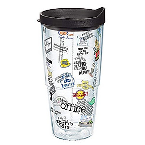 Tervis The Office Smorgasbord Made in USA Double Walled Insulated Tumbler Travel Cup Keeps Drinks Cold & Hot, 24oz, Classic