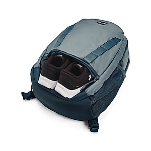 Under Armour Women's Hustle Signature Backpack, (414) Static Blue / / Metallic Harbor Blue, One Size Fits Most