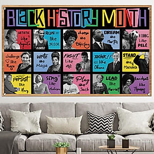 Black History Month Backdrop Black History Month Banner Black History Month Poster Pan African American Decoration and Supplies for Home