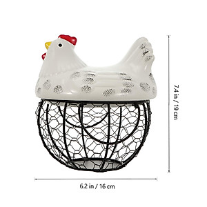 DOITO Metal Mesh Egg Basket, White, 150