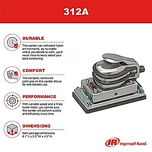Ingersoll Rand Ingersoll-Rand 312A Heavy Duty 7-Inch Orbital Pneumatic Sander