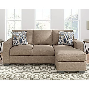 Signature Design by Ashley Greaves Modern Sectional Sofa Couch with Convertible Chaise Lounge, Gray