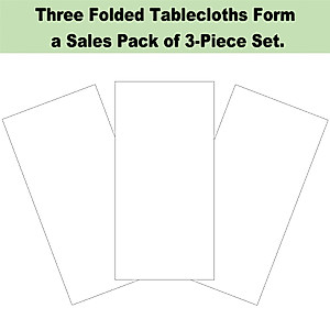 Plastic White Tablecloths 3 Pack Disposable Table Covers 54" x 108" Rectangular Table Cloths for Parties Engagement Wedding Bridal Shower Banquet, Fits 6 to 8 Foot Rectangle Tables