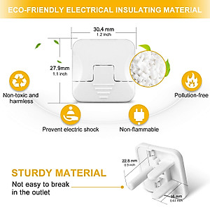 Outlet Covers Baby Proofing (40 Pack) with Hidden Pull Handle Outlet Plug Covers Prevent Electric Shock Hazard Outlet Protector Difficult for Kids to Remove Child Proof Outlet Covers Outlet Cap