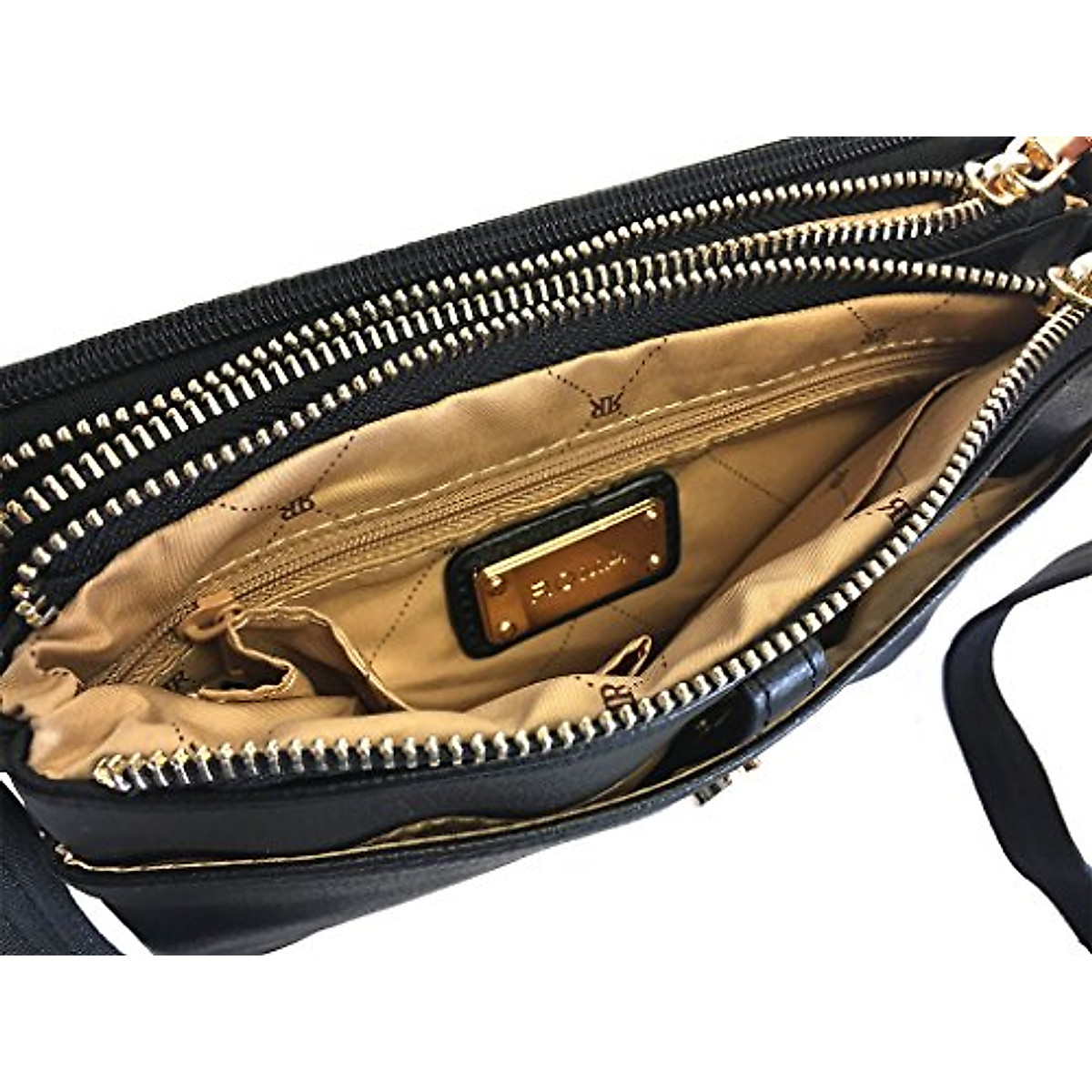 Compact Genuine Leather Concealed Carry Purse, Shoulder or Cross-Body, CCW, Black