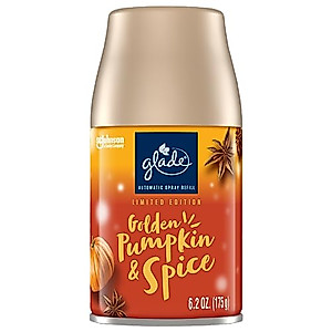 Glade Automatic Spray Refill, Air Freshener for Home and Bathroom, Golden Pumpkin & Spice, Limited Edition Scent, 6.2 Oz