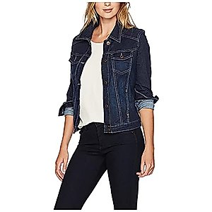 Womens Jean Jacket, Casual Long Sleeve Cardigan Blue Jacket Lady Coat Jumper Slim Denim Jacket Winter Oversize Blazer Women Sport Jackets For Mens Sports Jacket Blazer Suit (3XL, Dark Blue)
