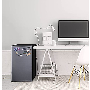 NewAir 3.3 Cu. Ft. Compact Mini Refrigerator with Freezer in Gray, Can Dispenser and Energy Star, Perfect for Dorm Rooms, Bedrooms, Home Offices, and RV Vans