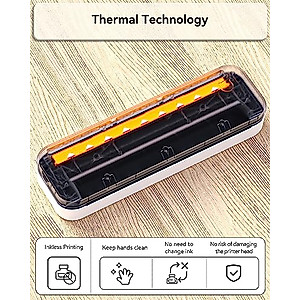 PeriPage A40 Thermal Portable Printer, Supports 8.26"x11.69" US Letter, Wireless Inkless Bluetooth Mobile Travel Printer, Compatible with Android and iOS, Prints Documents,Tattoo Paper, Photos(Pink)