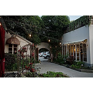 hotNcold Solar String Lights, 15 LED Outdoor Light Bulbs Solar String Light Vintage Waterproof Heavy Duty Solar Lights 44 Ft for Garden Yard Deck Warm White