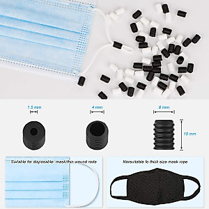 Mask Adjuster Elastic Cord Stopper 100 Pcs