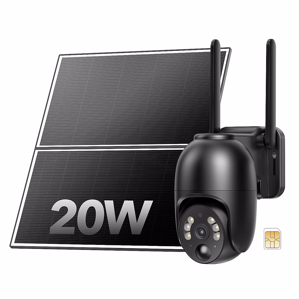 Oculview 4G LTE Cellular Security Camera, No Wi-Fi Needed Security Solar Cameras Wireless Outdoor with SIM Card, 2K HD Video, 360 View, Color Night Vision, PIR Motion