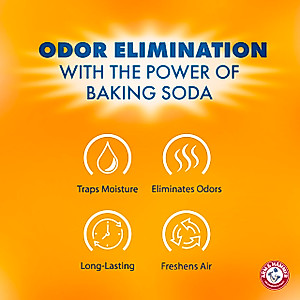 Arm & Hammer Fragrance Free Hanging Moisture Absorber Dehumidifier and Odor Eliminator 2 Pack - Traps Moisture for Fresher, Cleaner Air