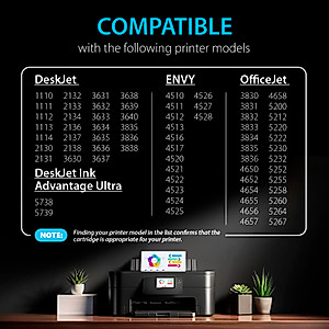 Smart Ink Remanufactured Ink Cartridge Replacement for HP 63XL 63 XL (Black & Color 2 Combo Pack) use with Deskjet 1110 1112 2130 3630 3632 Envy 4510 4516 4520 4522 4525 Officejet 3830 4650 4655 5220