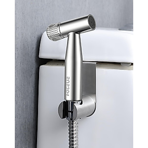 Bidet Sprayer for Toilet with Brass Valve, Pressure Adjustable, OPKIDDLE Handheld Water Jet Spray Muslim Shower, Stainless Steel Toilet Sprayer for Diaper Feminine Wash, Floor and Car Cleaning